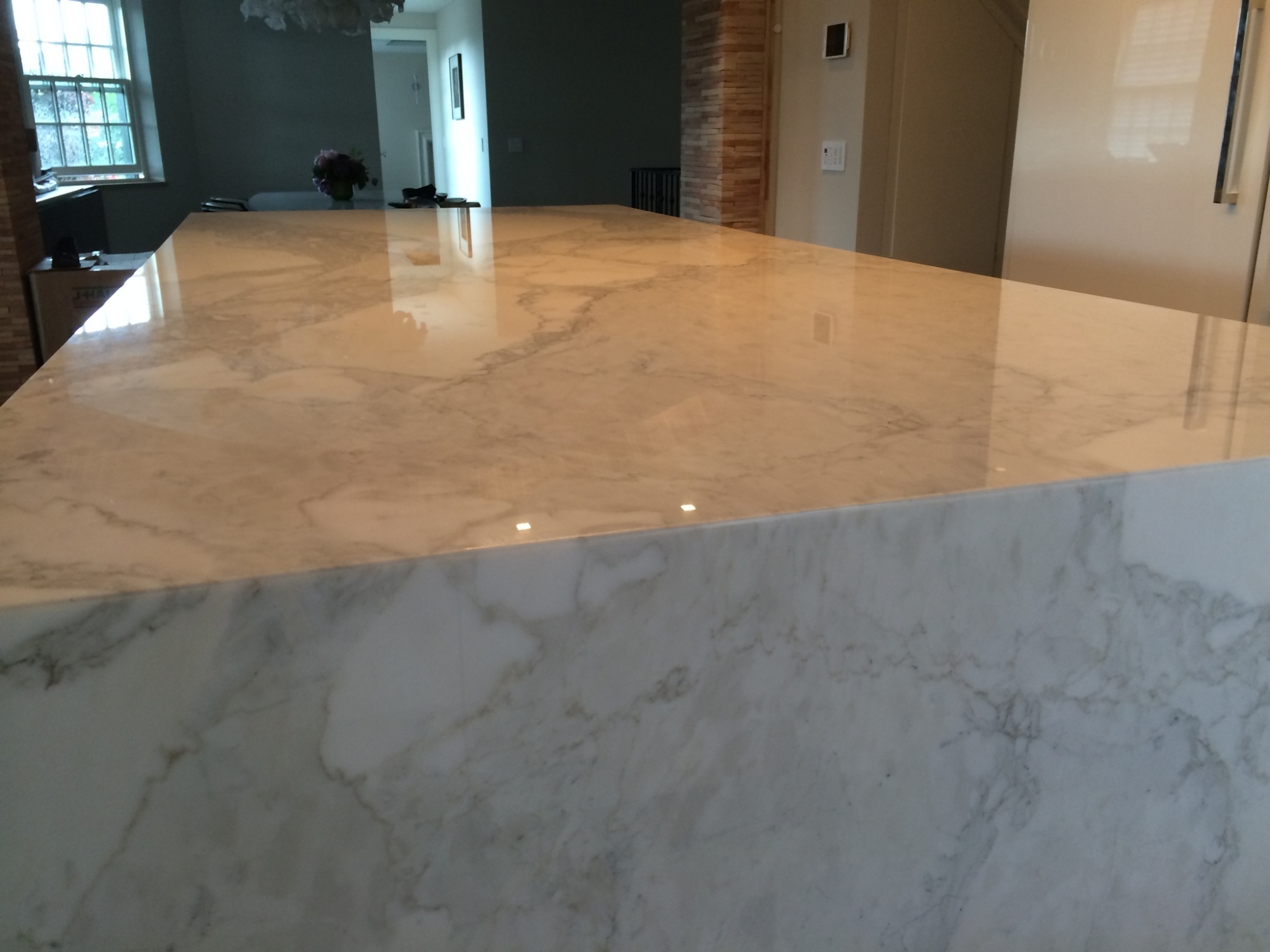 Calacatta Classic Marble Island – Absolute Kitchen & Granite
